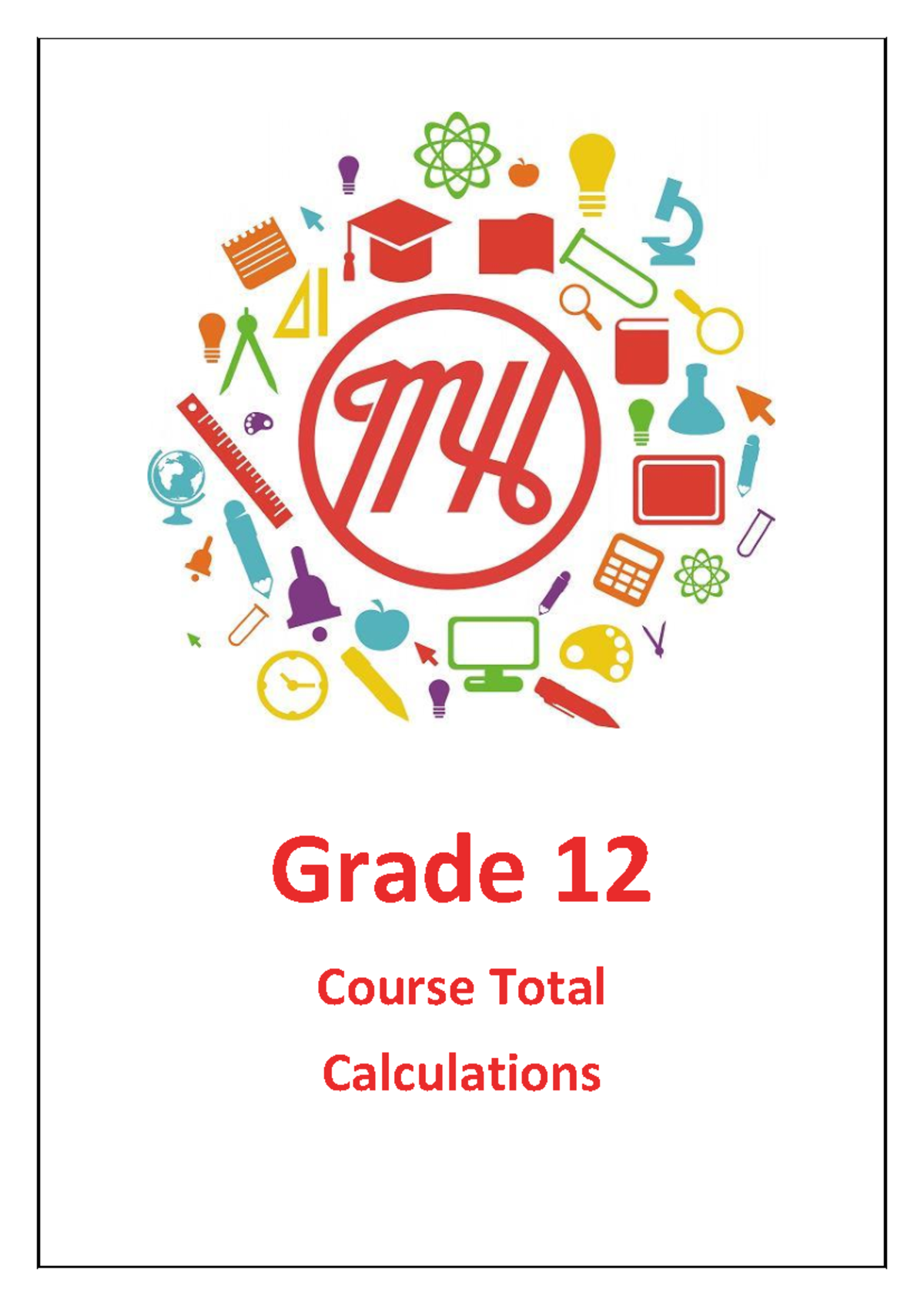 Grade 12 English Home Language & Life Orientation Course Total ...