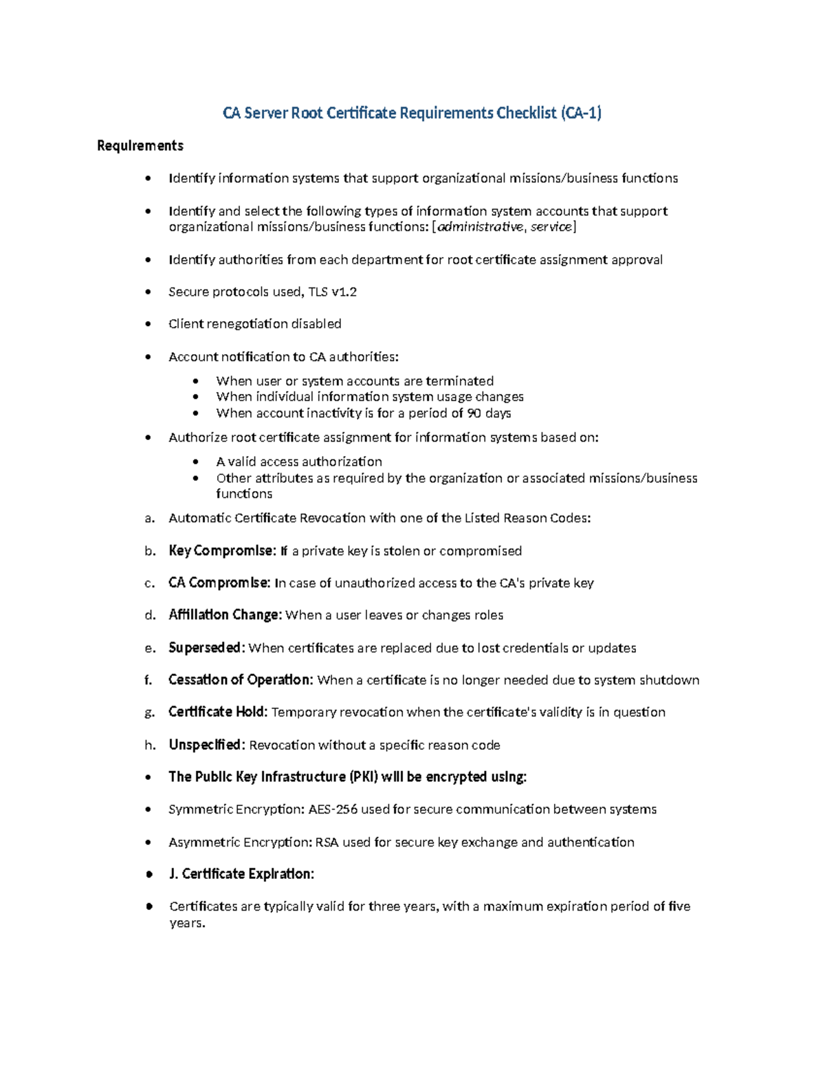 CYB 300 Milestone Two Root Cert Requirements Checklist - Studocu