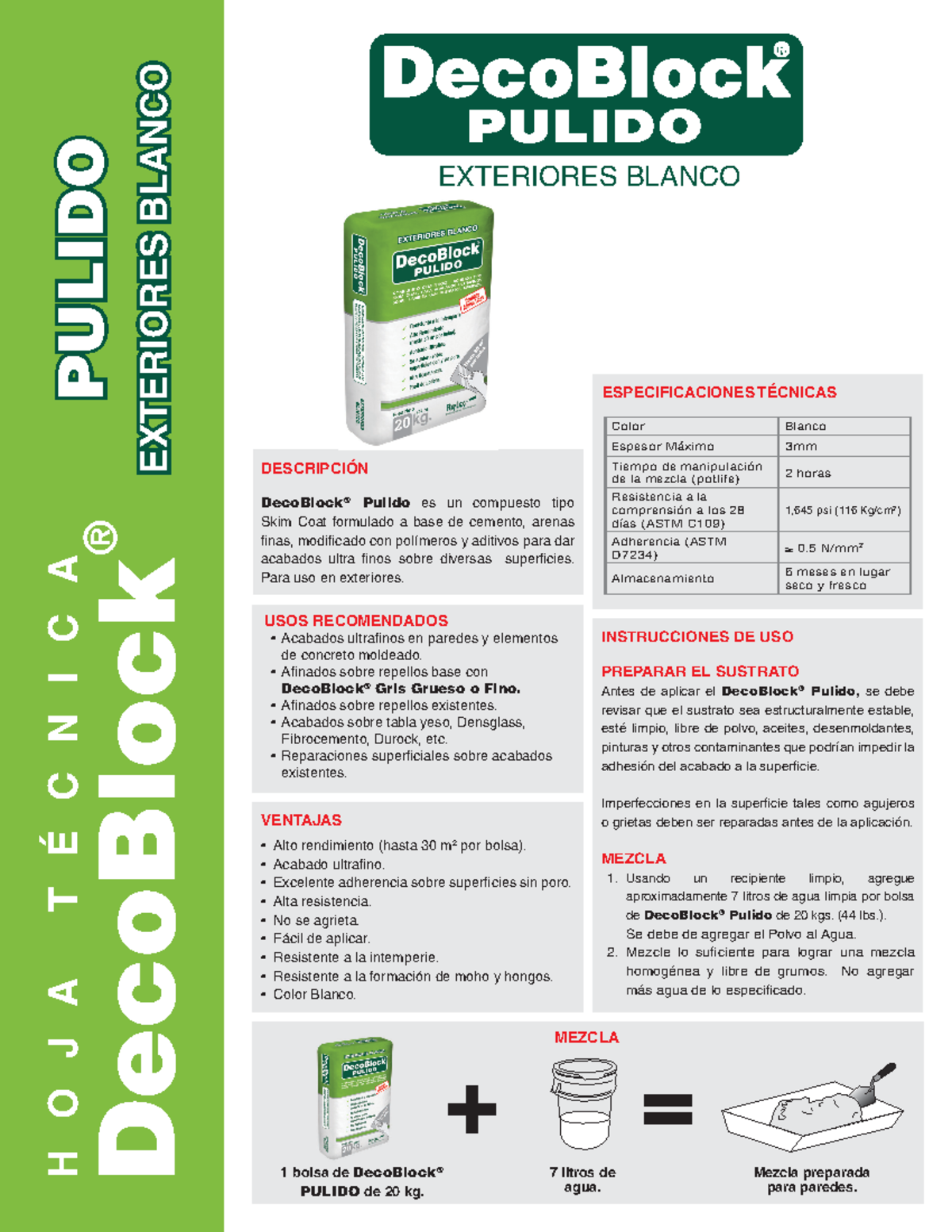 Materiales Afinados: Instalación y Uso de DecoBlock® Pulido - Studocu