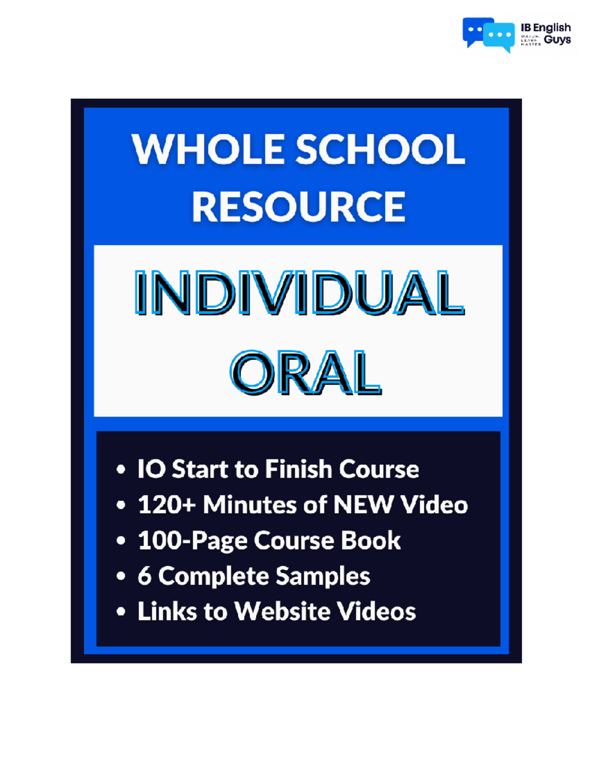 Individual Oral (IO) Complete Course Guide: From Start to Finish - Studocu