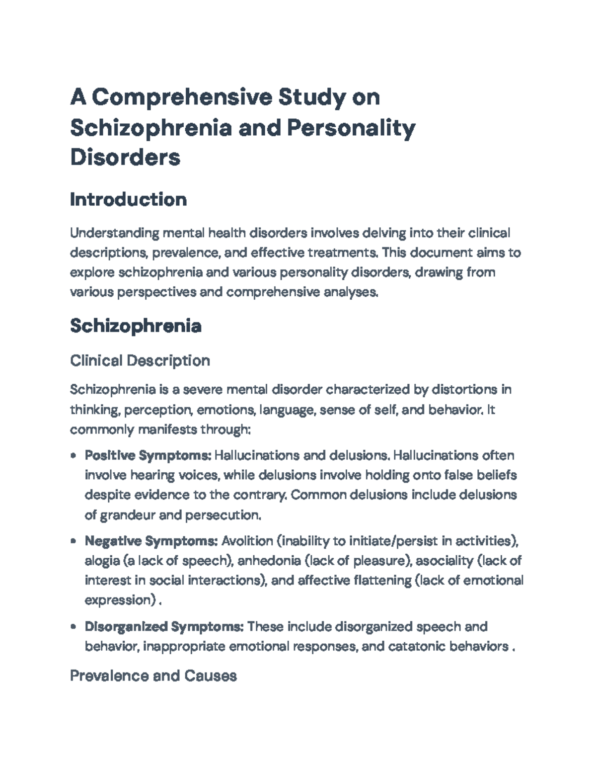 Understanding Schizophrenia & Personality Disorders: A Comprehensive ...