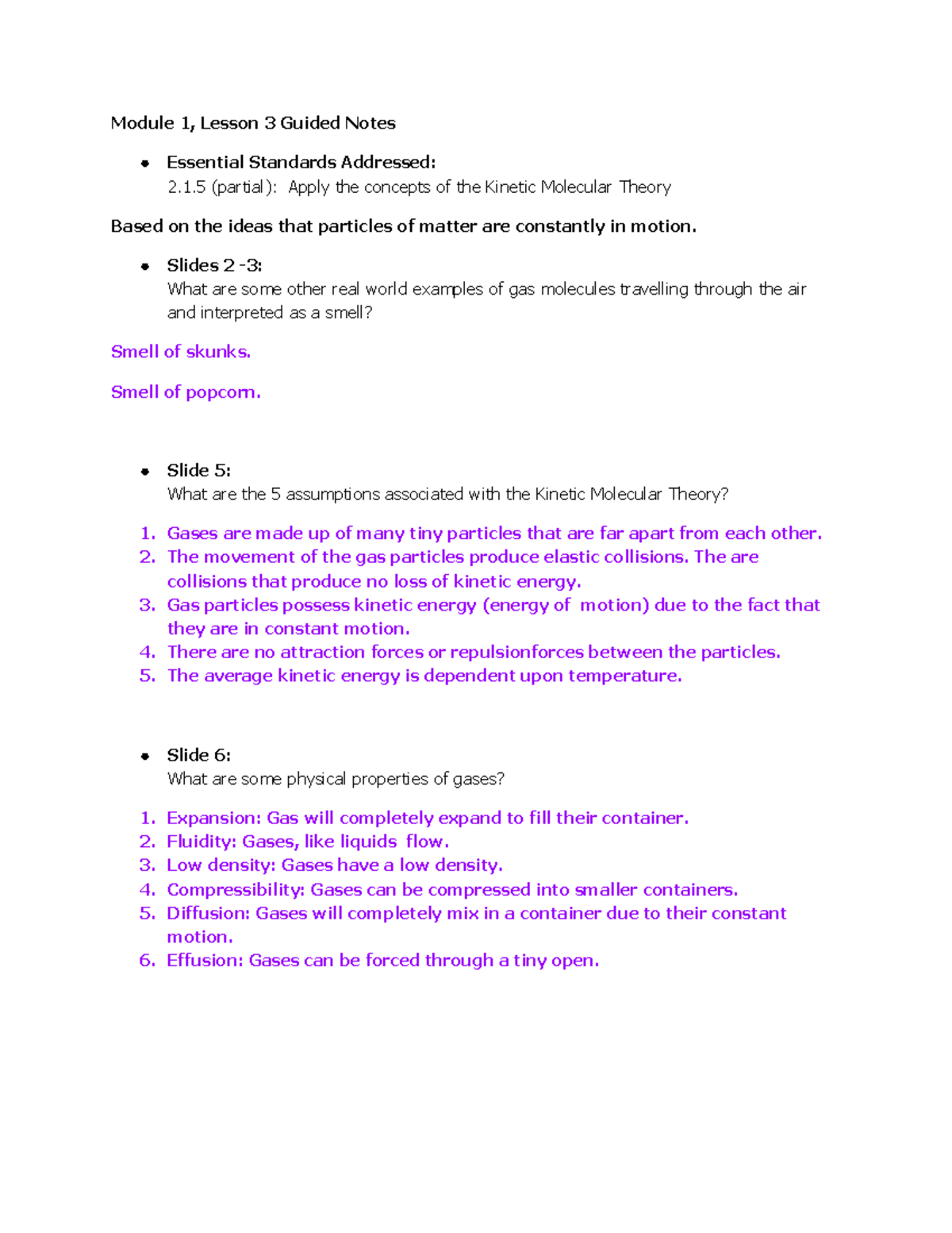 Module One Lesson Three Guided Notes - Module 1, Lesson 3 Guided Notes ...