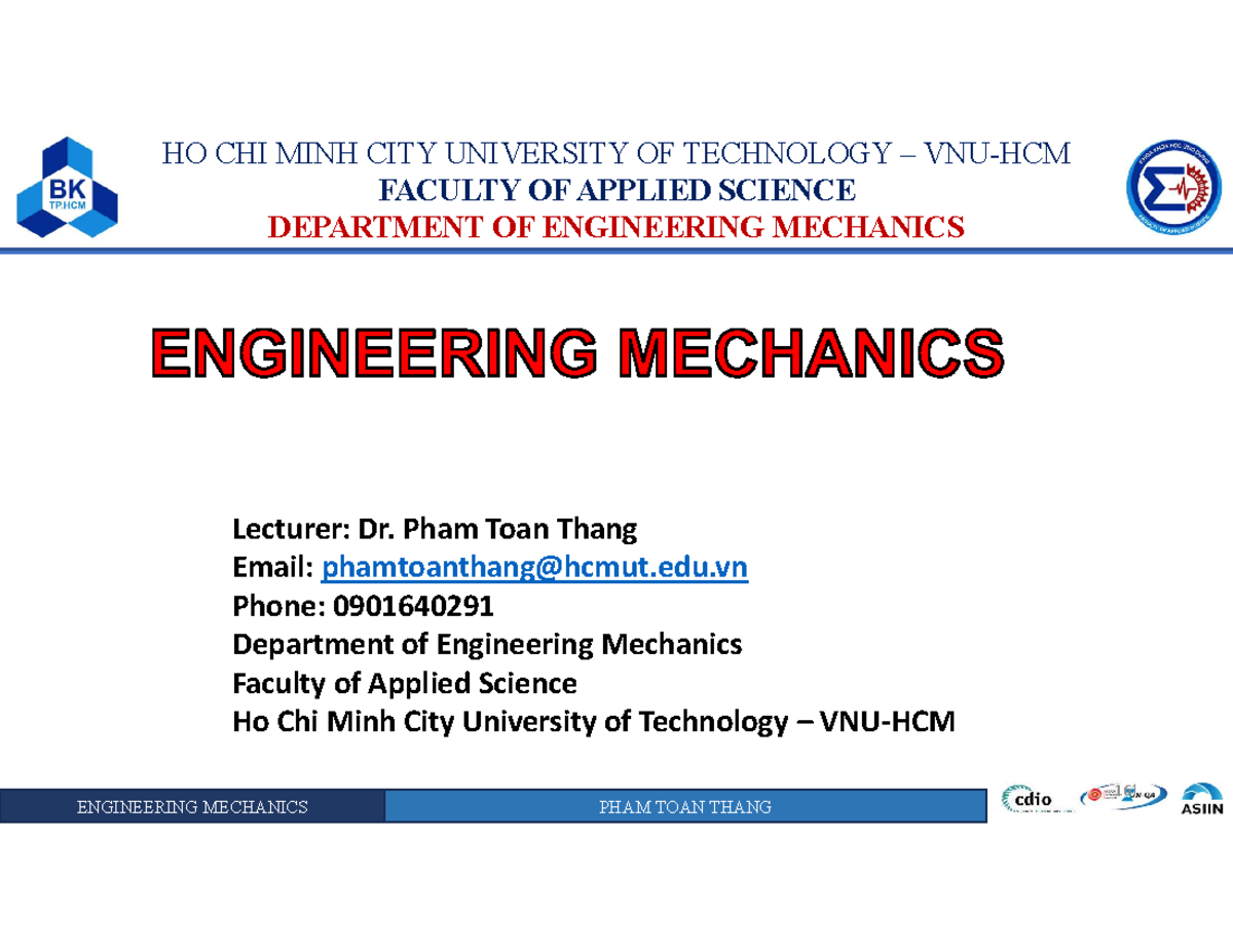 Chapter 2: Concurrent Force Systems in Engineering Mechanics (ENGM 161 ...