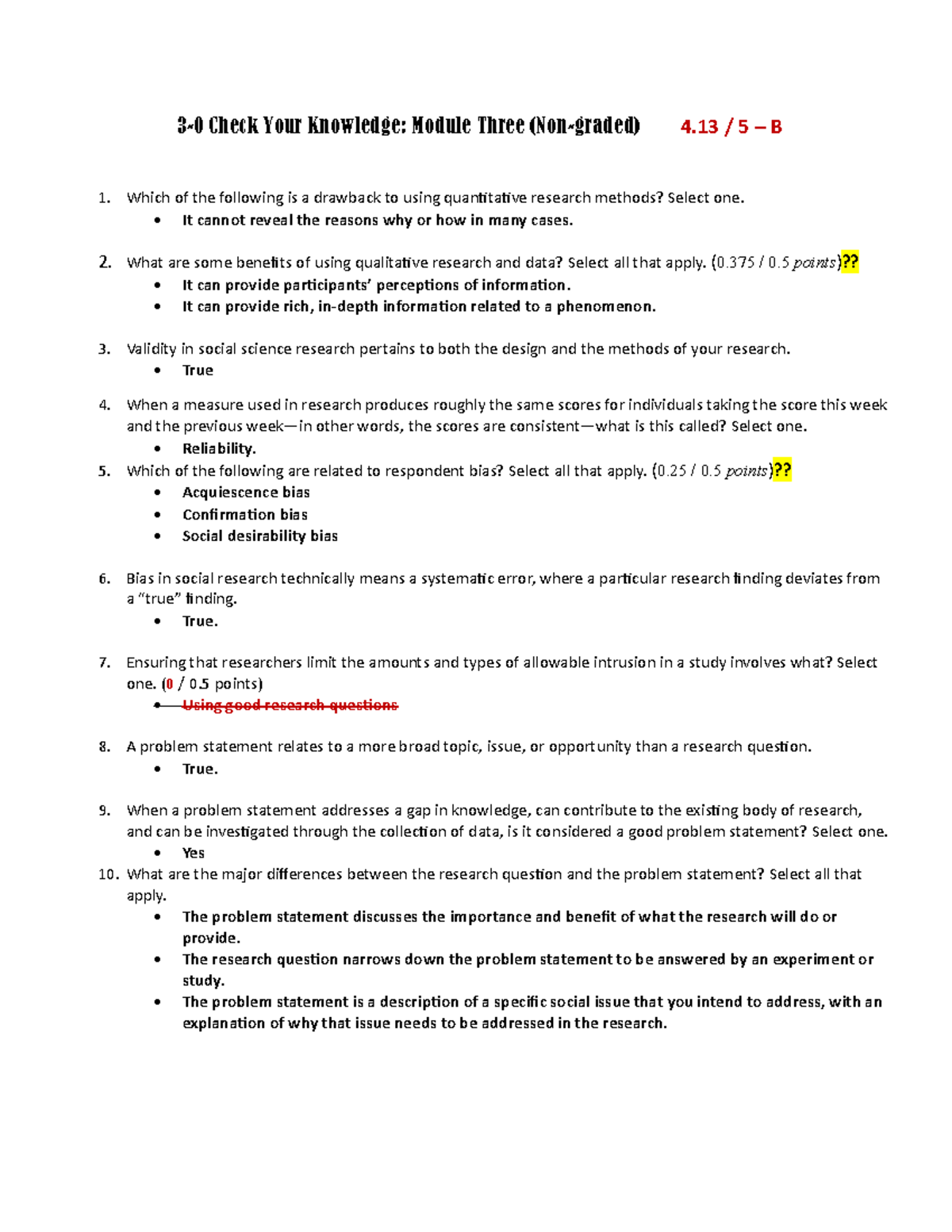 3-0 Check Your Knowledge: Module 3 Overview (Non-graded) - Studocu