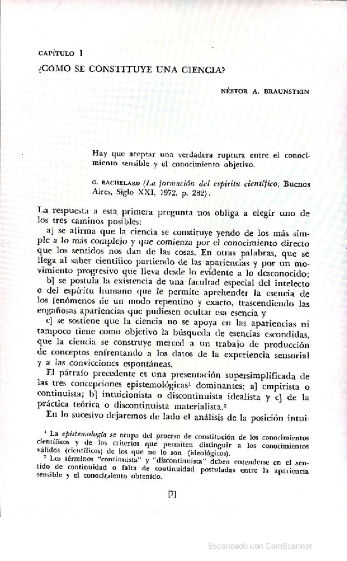 Capítulo 1 . Nestor Braunstein compressed - CAPÍTULO 1 SE CONSTITUYE UNA CIENCIA? NÉSTOR A ...