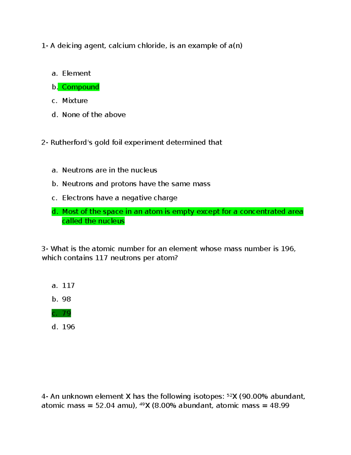 Chemistry Exam Review: Electron Configurations & Quantum Theory (CHEM ...