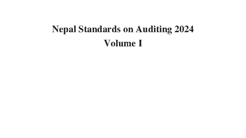 Nepal Standards on Auditing 2024: Comprehensive Guide and Updates - Studocu
