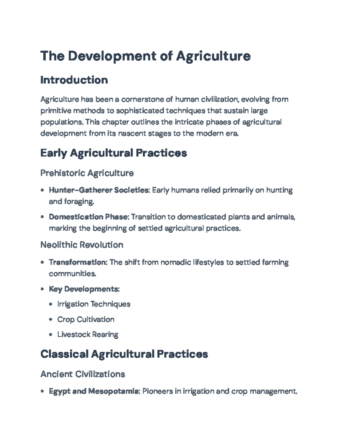 The Evolution of Agriculture: From Prehistoric to Modern Techniques ...