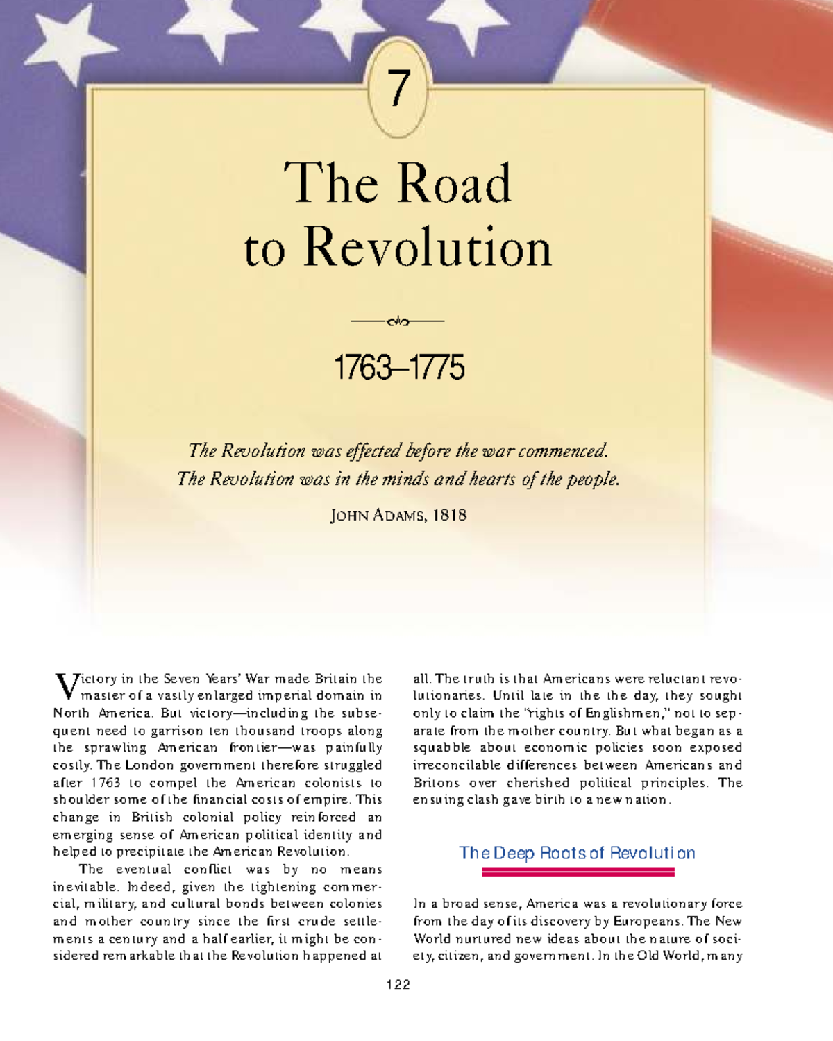 APUSH Chapter 7: The Road to Revolution - Key Concepts and Events - Studocu