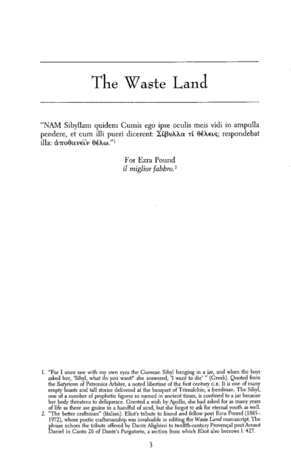 The Waste Land (ENG 101) - Comprehensive Study Notes - Studocu