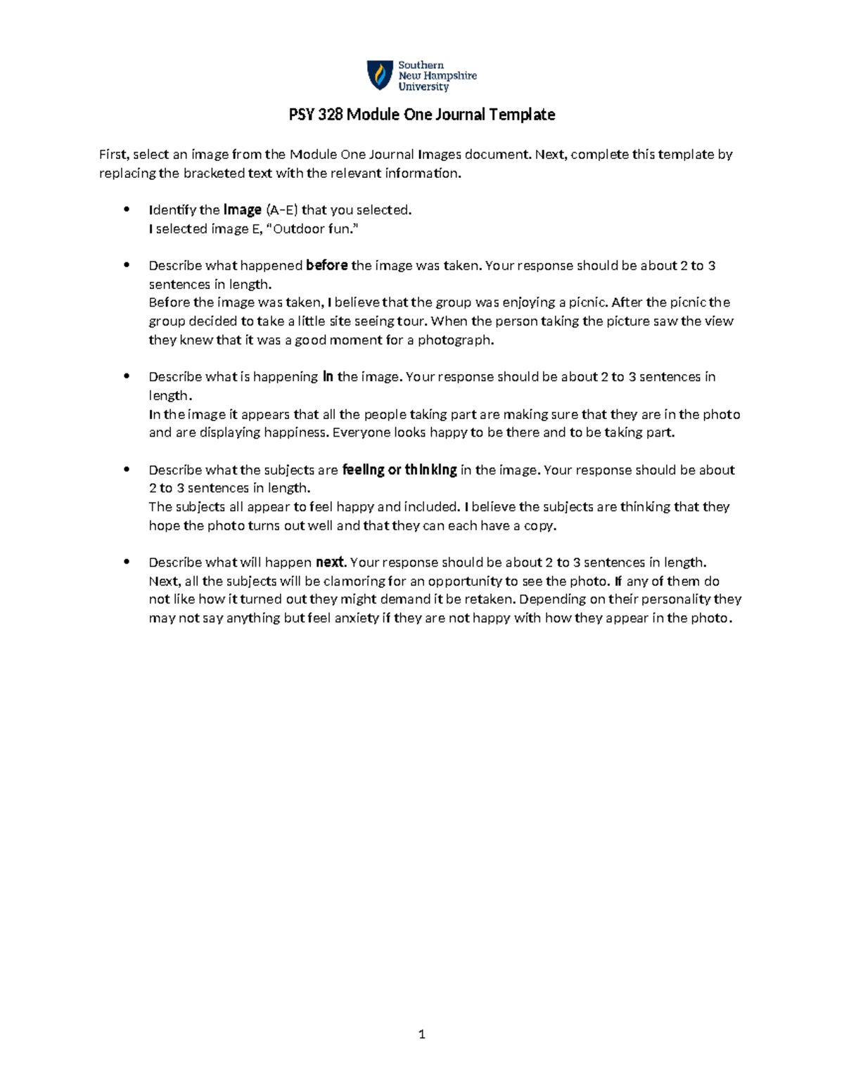 PSY 328 Module One Journal Complete - PSY 328 Module One Journal ...