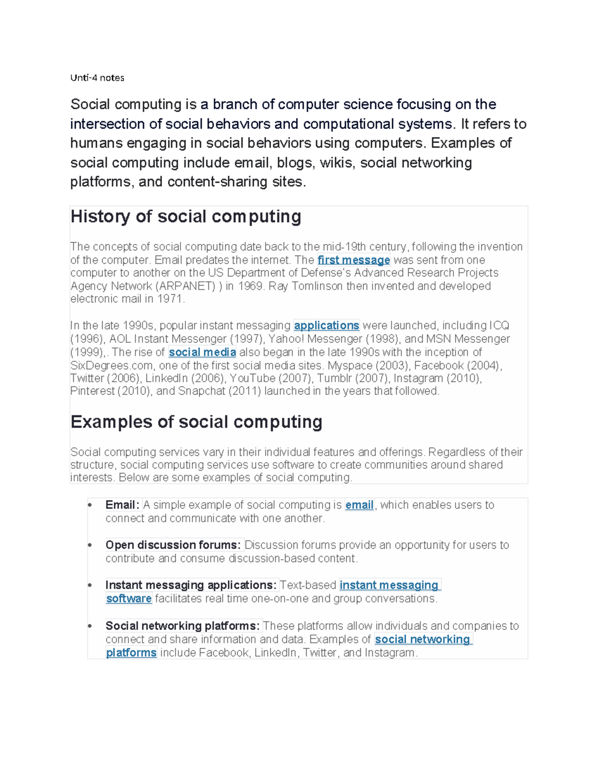 HCI 101: Comprehensive Notes on Social Computing and IoT - Studocu