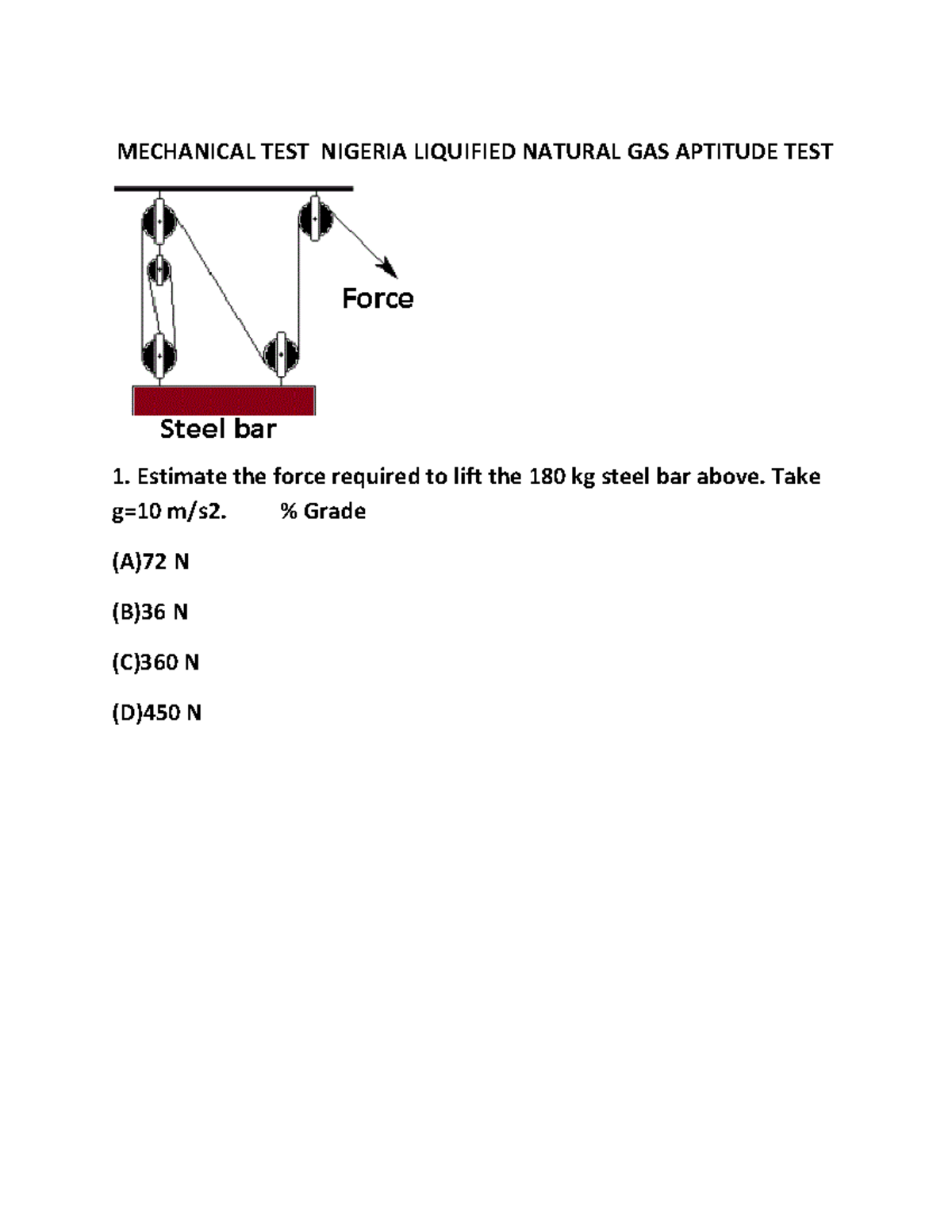 MECHANICAL REASONING TEST APTITUDE - EXXONMOBIL 3-2-1 - Studocu