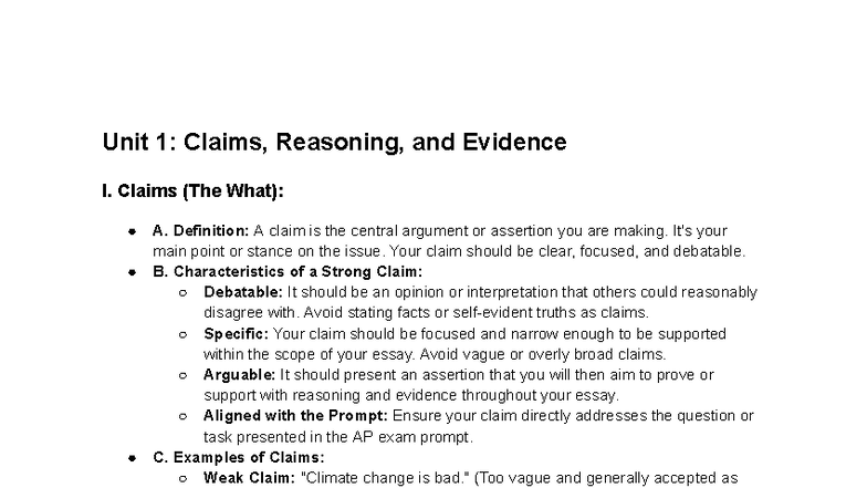 AP Lang: Essay Writing Techniques for Strong Claims, Reasoning ...