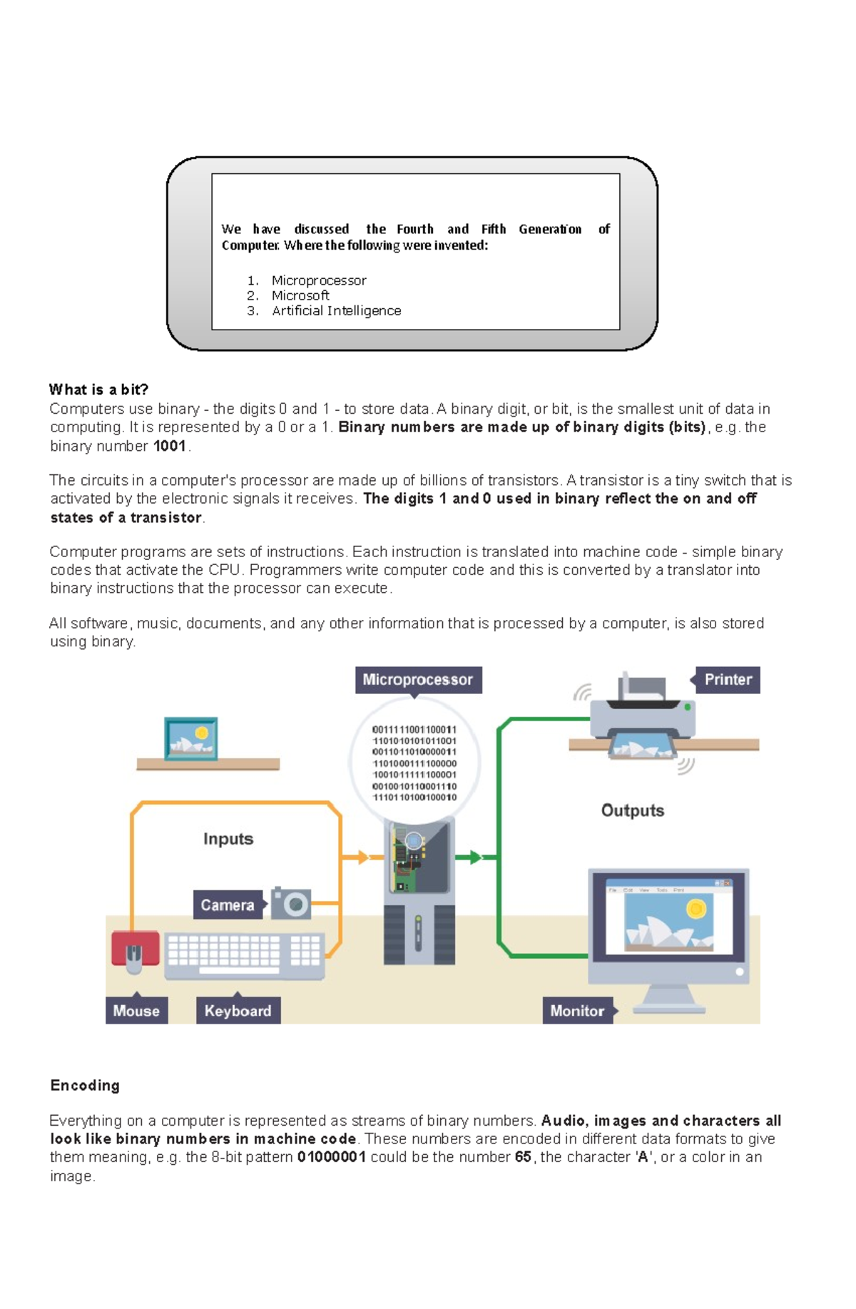 IM-11 Living in the IT Era: Understanding Bits and Microprocessors ...