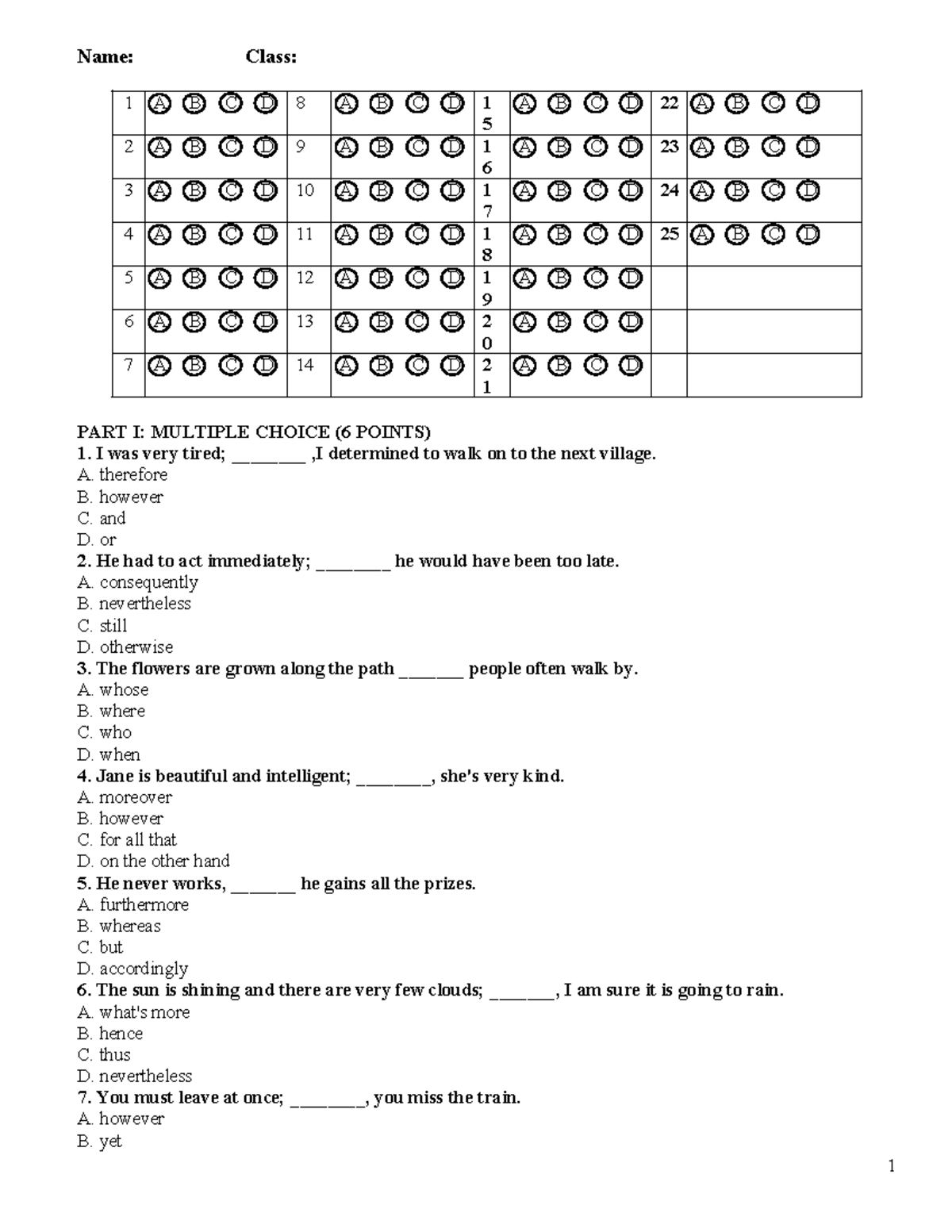 Quiz 20210307: Multiple Choice Questions and Answers - Studocu