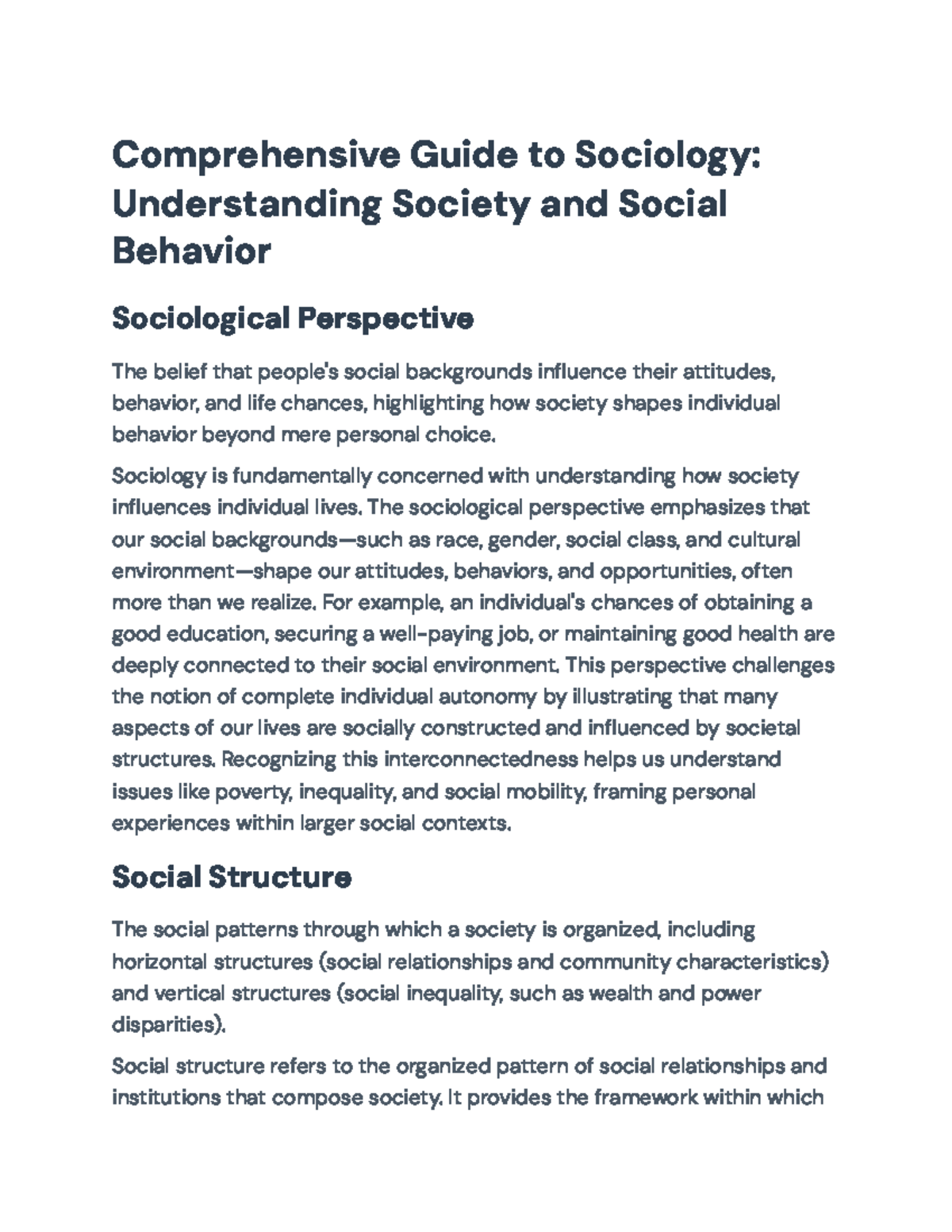 Comprehensive Guide to Sociology: Analyzing Social Structures & Issues ...