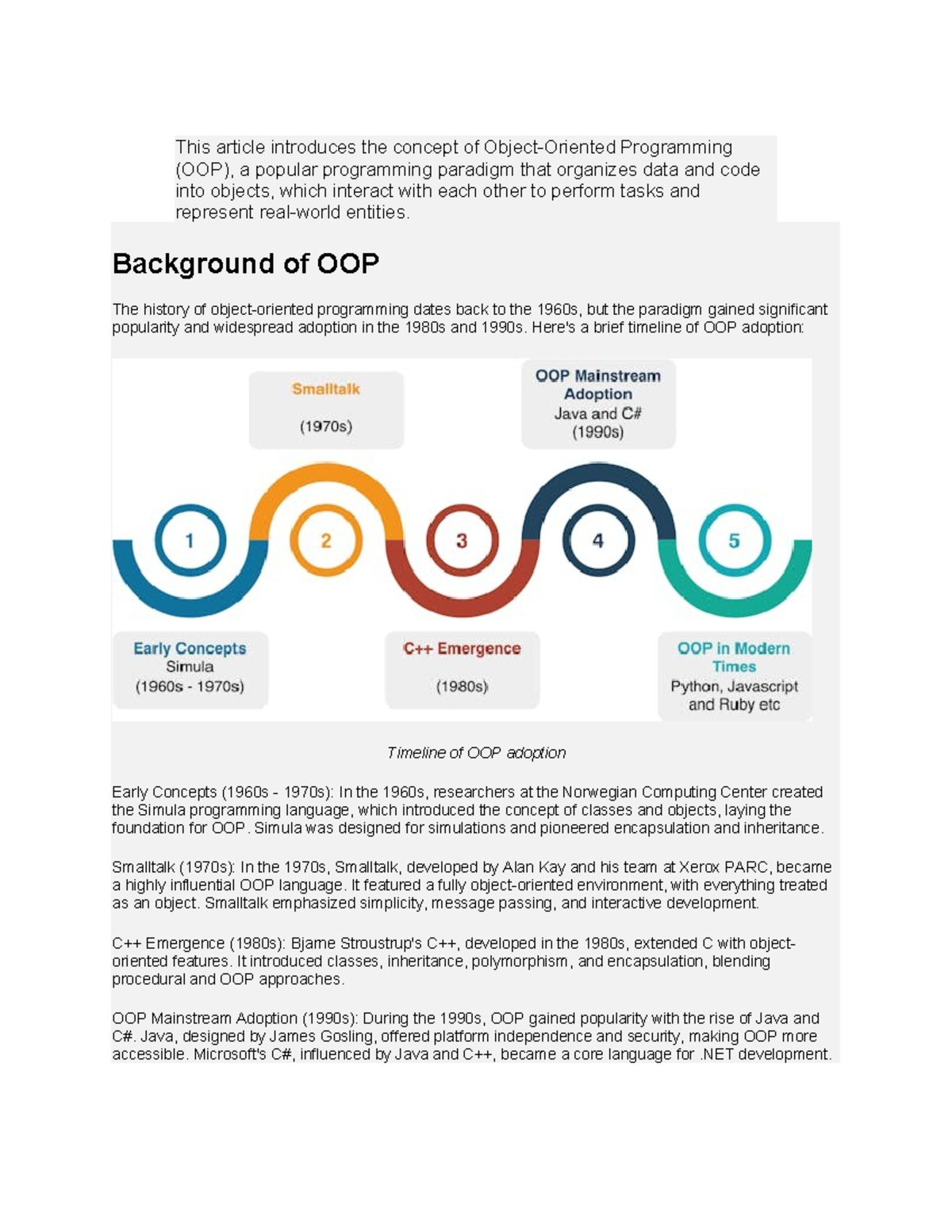 OOP Concepts and Principles: A Comprehensive Overview (CS101) - Studocu