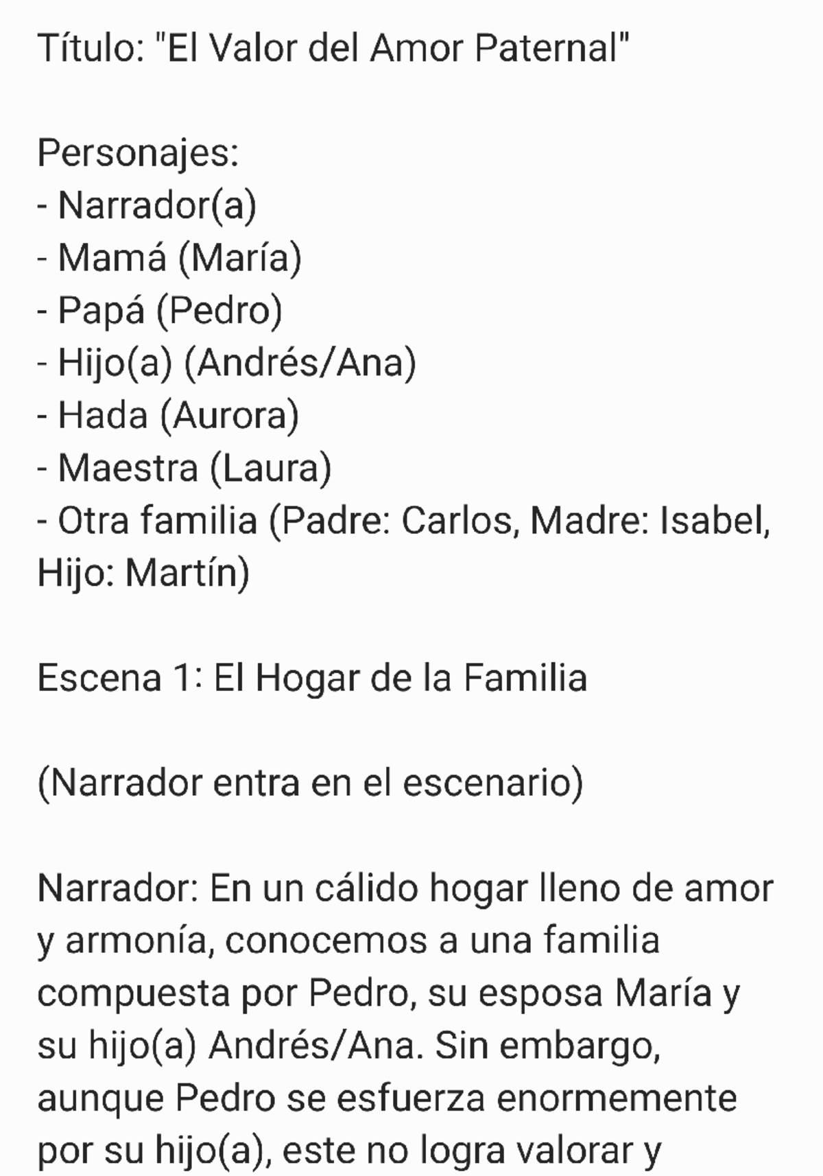 El Amor Paternal y Su Valor en la Vida Familiar - Studocu