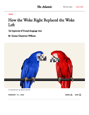 Woke Politics Evolution: From Left to Right - A Cultural Analysis - Studocu