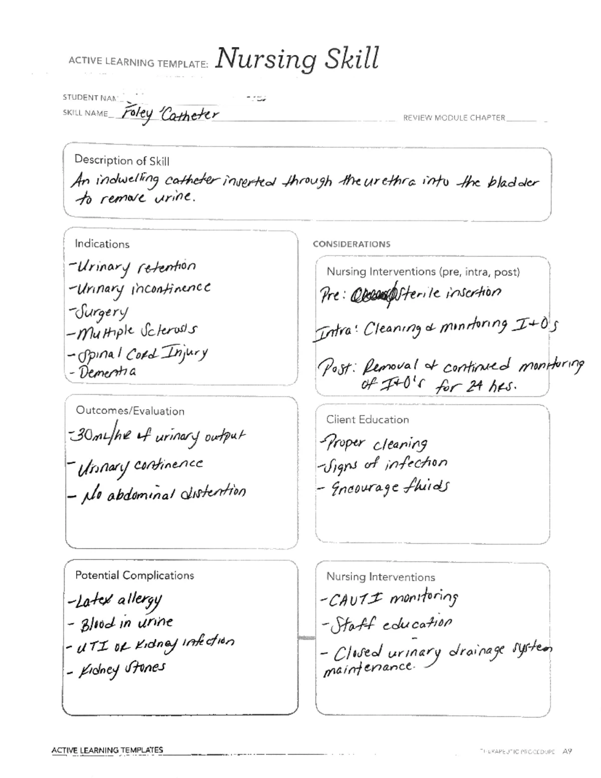 Urinary Elimination - ATI - ACTIVE LEARNING TEMPLATE: Nursing Skill ...