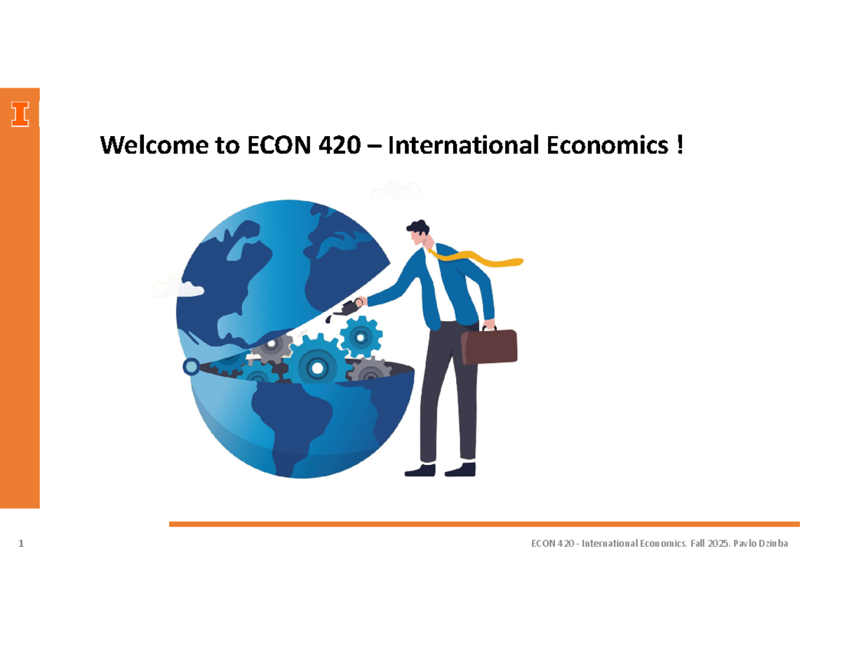 ECON 420 - International Economics: Key Concepts in Global Trade - Studocu