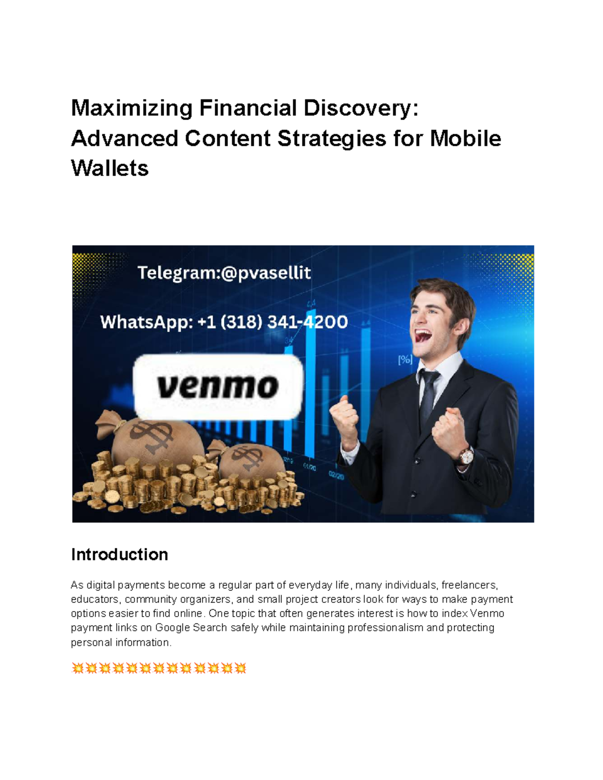 Maximizing Financial Discovery: Content Strategies for Mobile Wallets ...