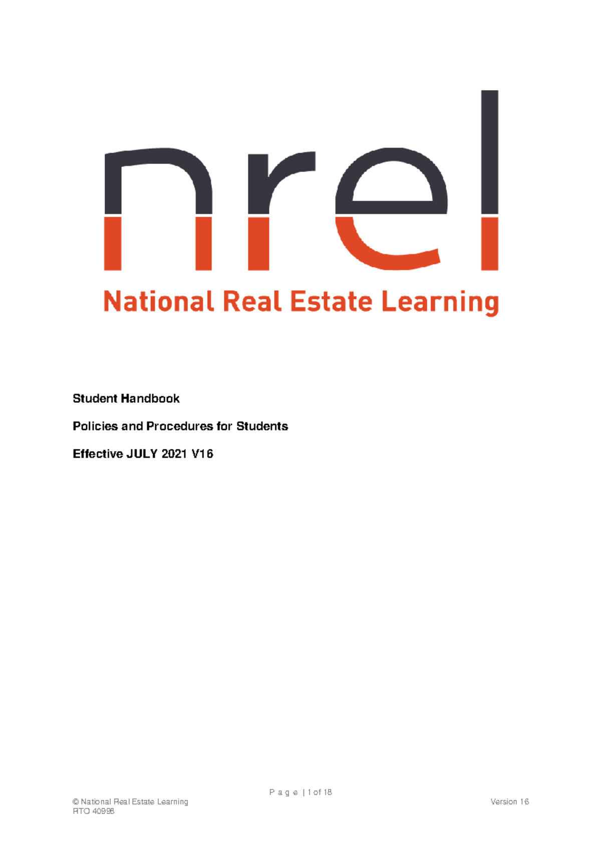 NREL-Student Handbook: Policies and Procedures Overview - Studocu