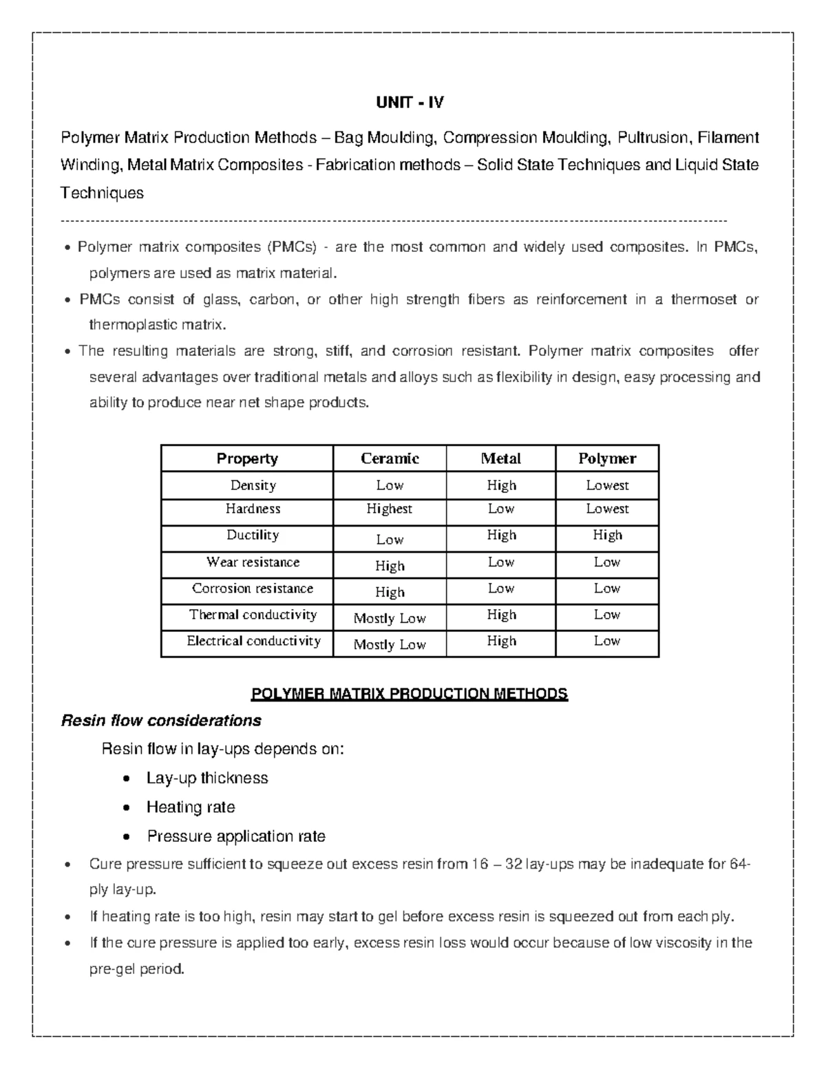 CM(U5) - Composite Materials Lecture Notes - UNIT - V Micro mechanics ...