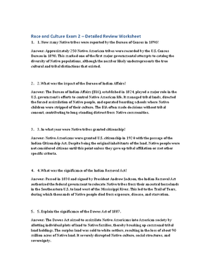 Race and Culture Exam I Study Guide Review (RC 101) - Studocu