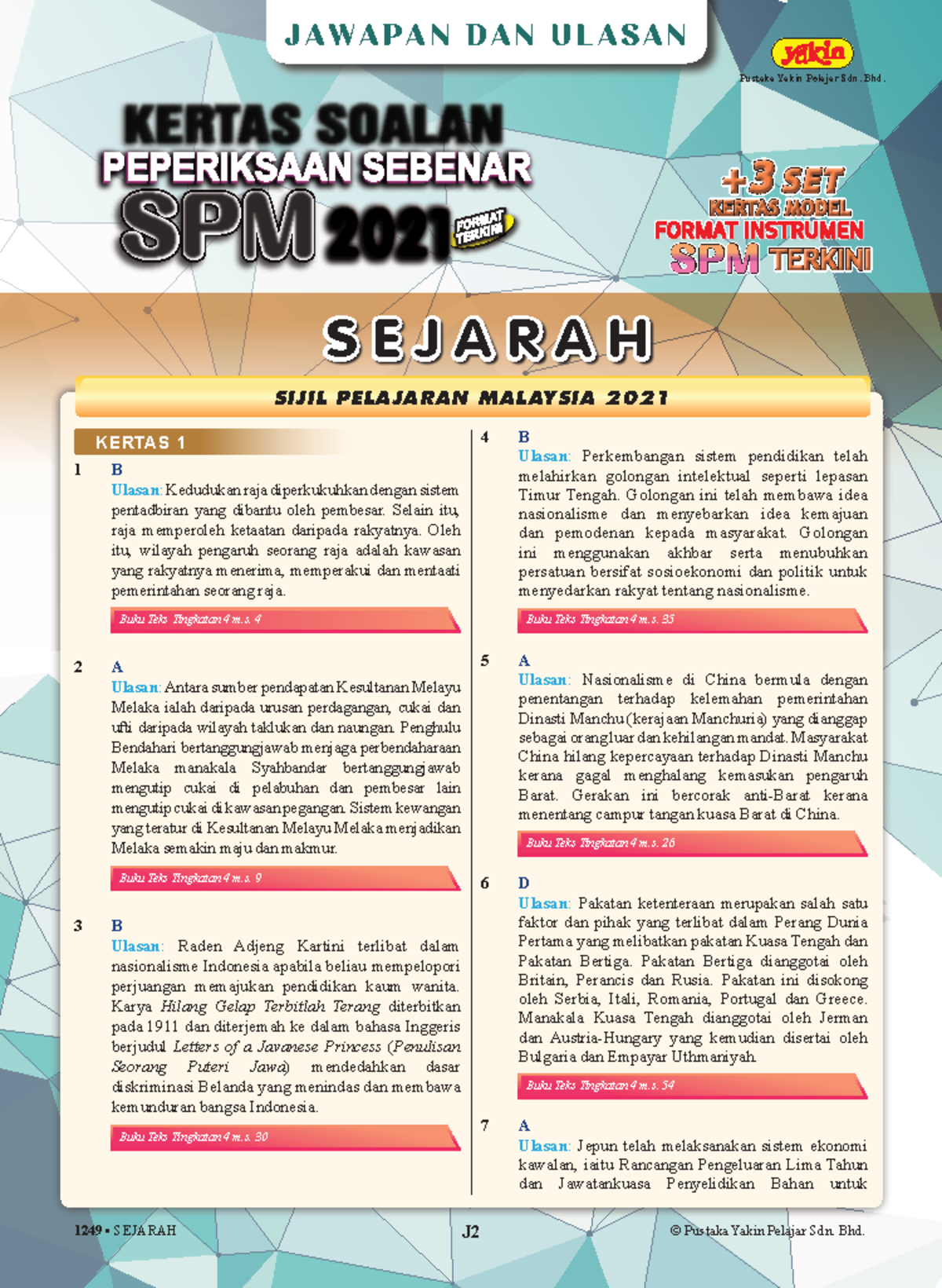 2021 SPM Sejarah K1&2: Ulasan dan Jawapan Peperiksaan Sebenar - Studocu