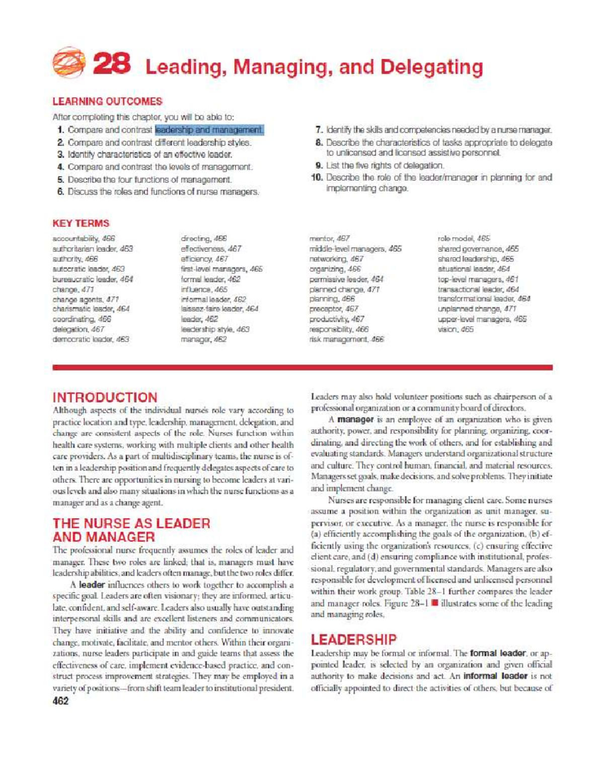 28 Leadership and Management: Key Concepts and Delegation Strategies ...