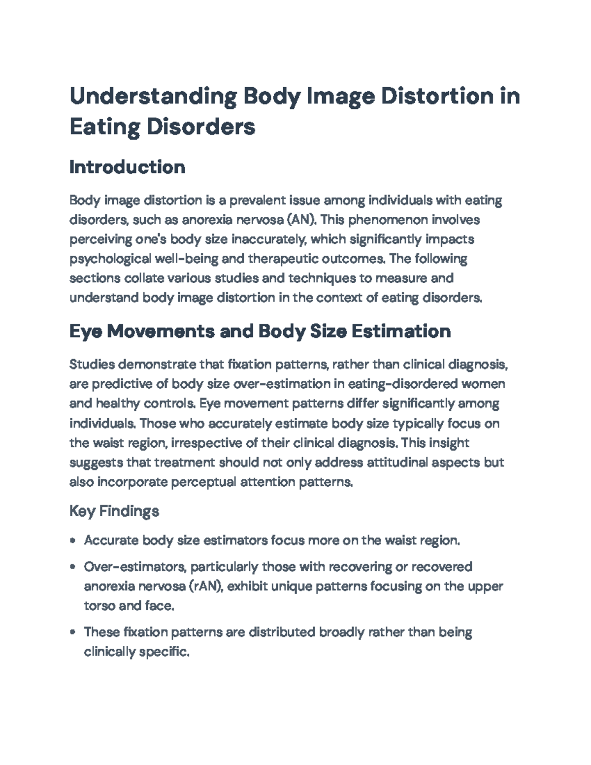 Understanding Body Image Distortion in Eating Disorders: Key Insights ...