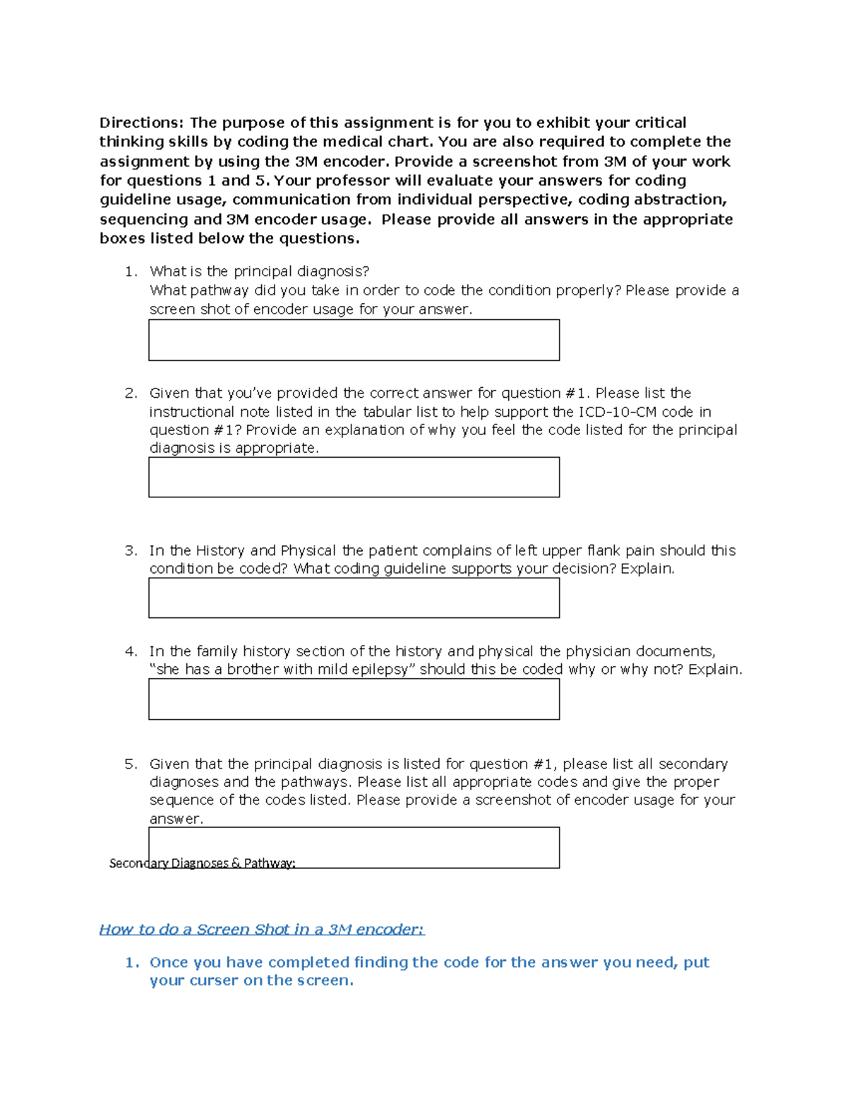 HIM2944 Module 02 Coding Assignment: 3M Encoder Usage & Guidelines - Studocu