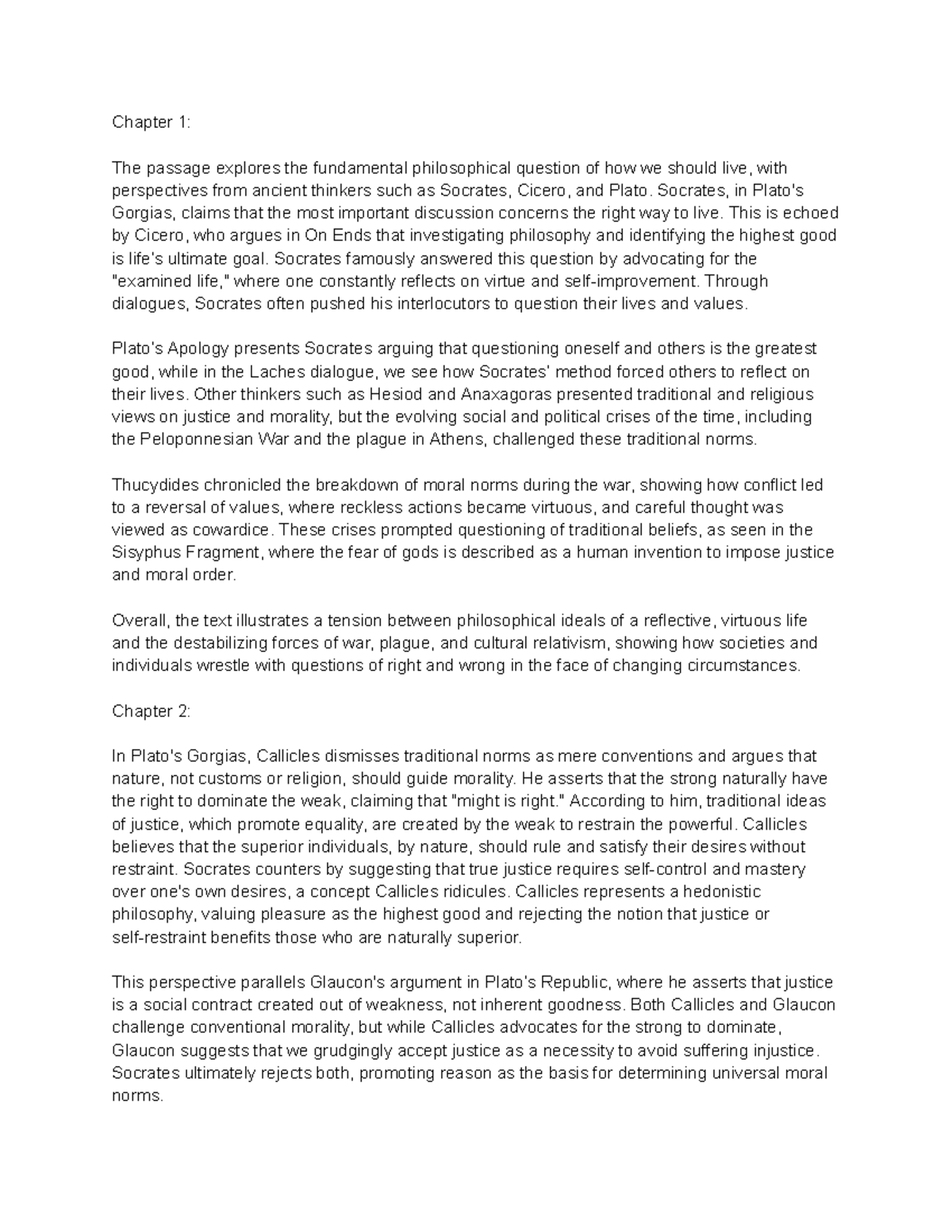 Phil 202 Lecture Notes: Key Philosophical Concepts from Chapters 1-5 ...