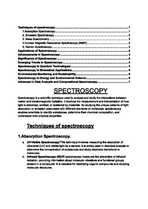 Spectrometry - spectrometric methods - Mr. Michael Benedict Asuna ...