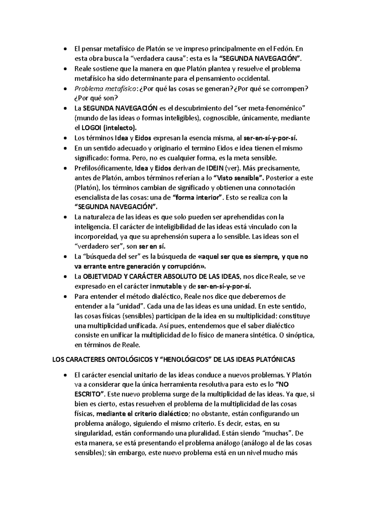 Análisis del Pensamiento Metafísico de Platón en el Fedón (Filosofía ...
