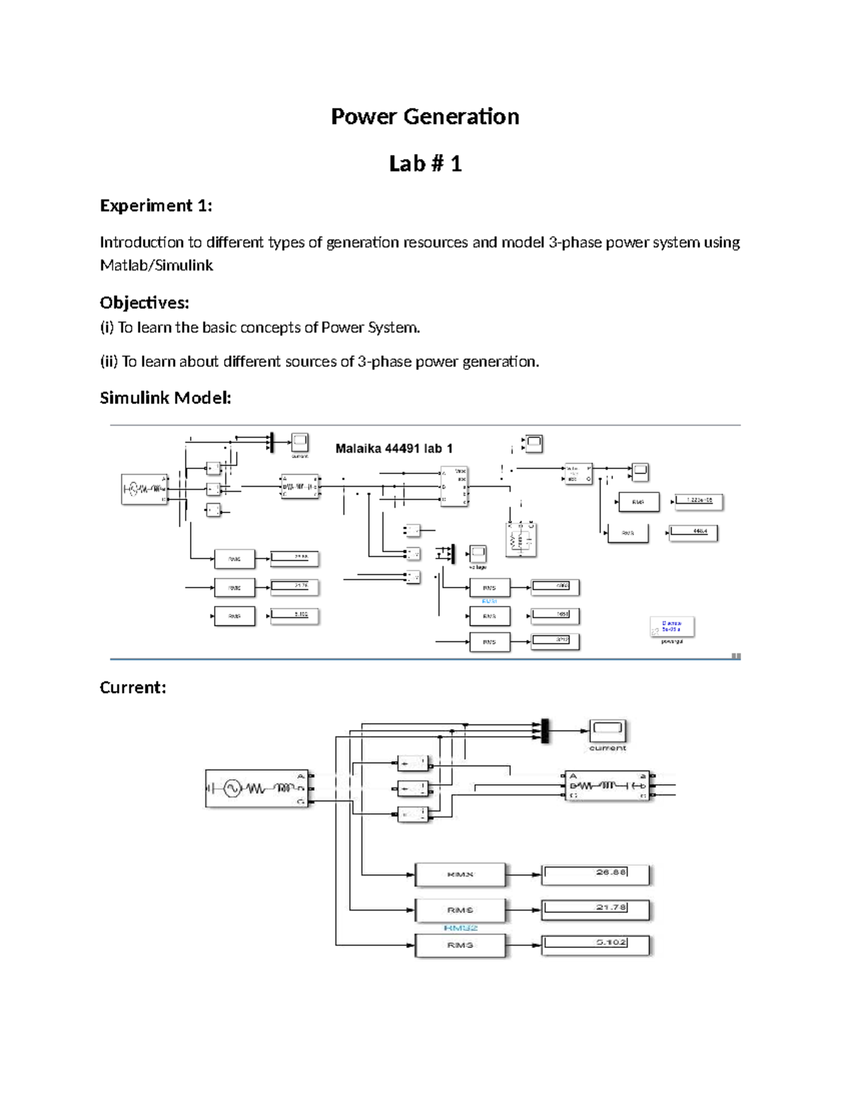LAB 1: Power Generation Experiment - Understanding Resources and Systems - Studocu