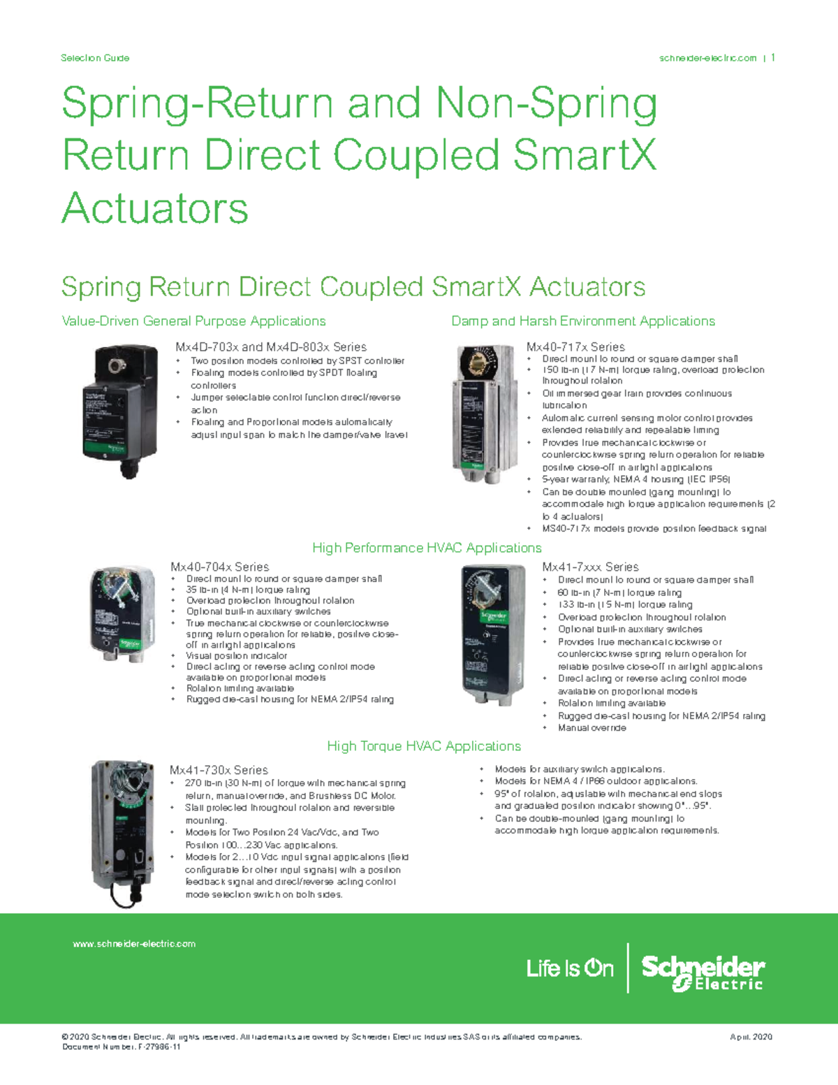 Selection Guide for SmartX Actuators (F-27986) - Studocu