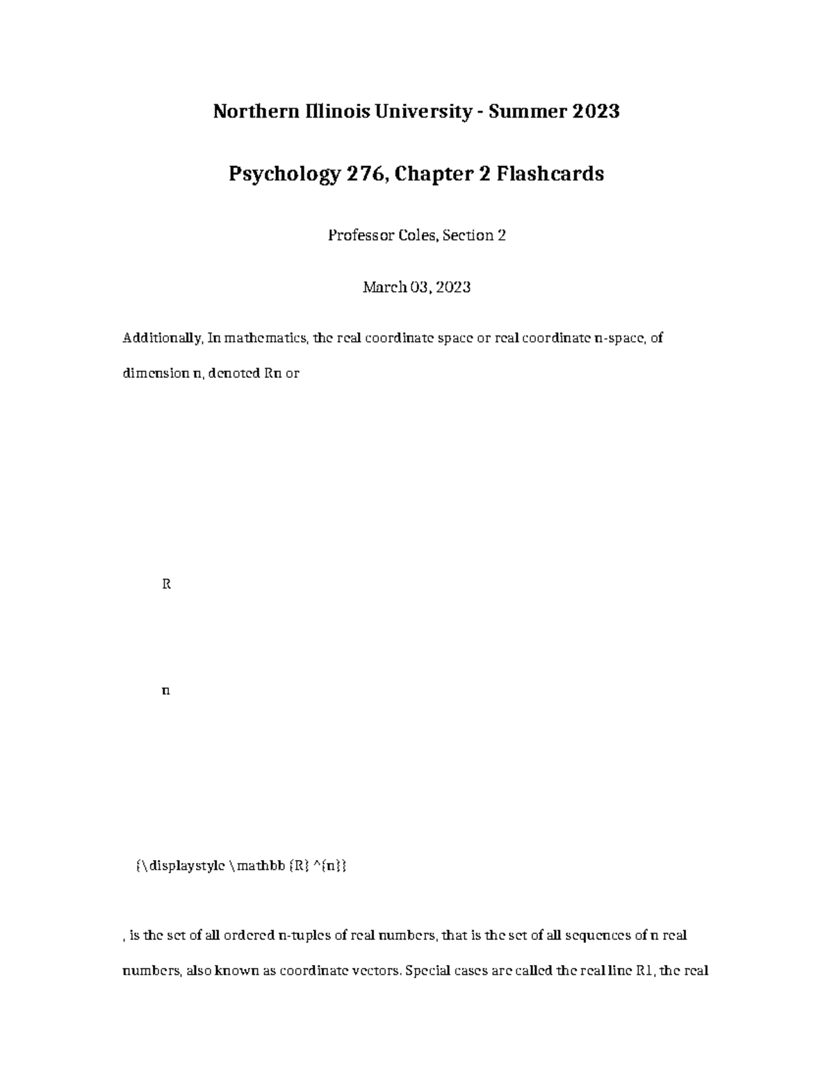 Psychology 276 Chapter 2 Flashcards - Northern Illinois University - Summer 2023 Psychology 276 ...