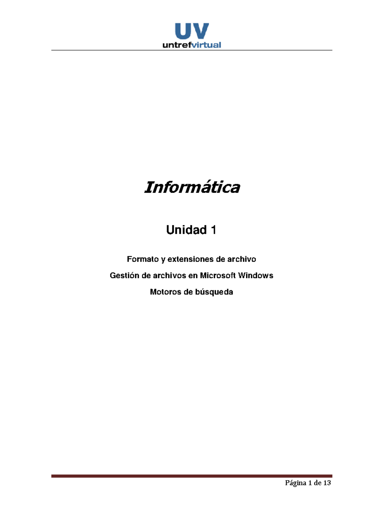 Guía de Estudio Unidad 1 - Formatos y Gestión de Archivos en ...