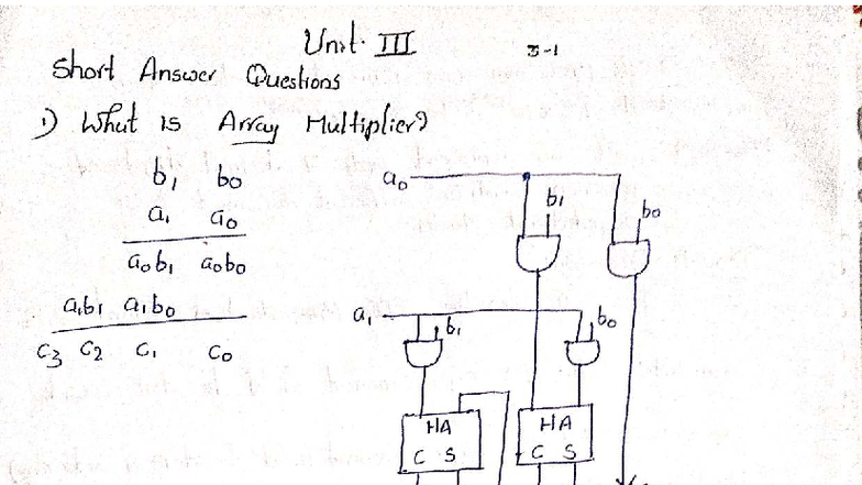 DLCO 3rd Unit - Multiprecision Arithmetic and CPU Architecture - Studocu