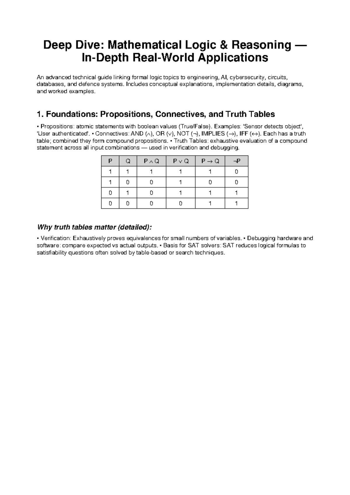 Mathematical Logic and Applications: Advanced Guide for ENG 101 - Studocu
