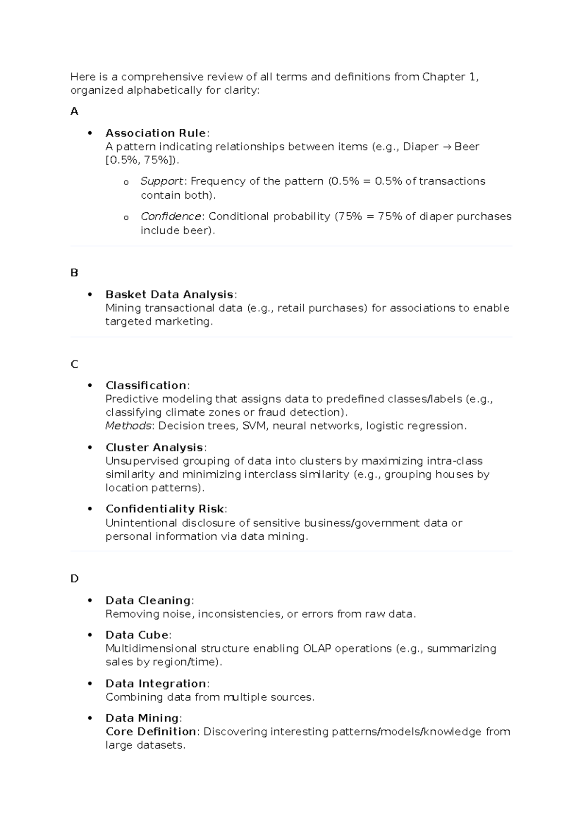 Comprehensive Review of Key Terms and Definitions - ITS132 - Studocu