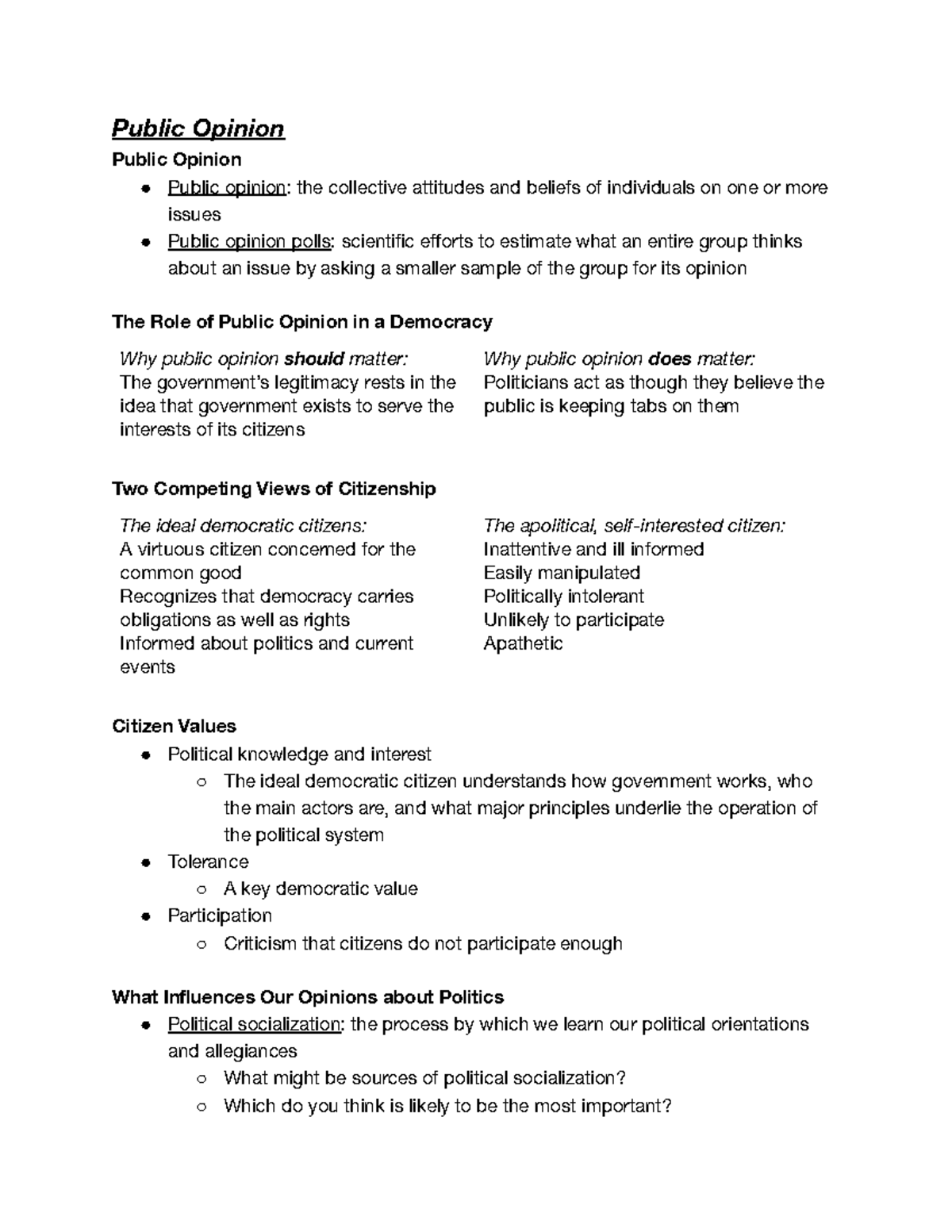 Public Opinion - ” Types of Polls National polls: include Gallup, CBS ...