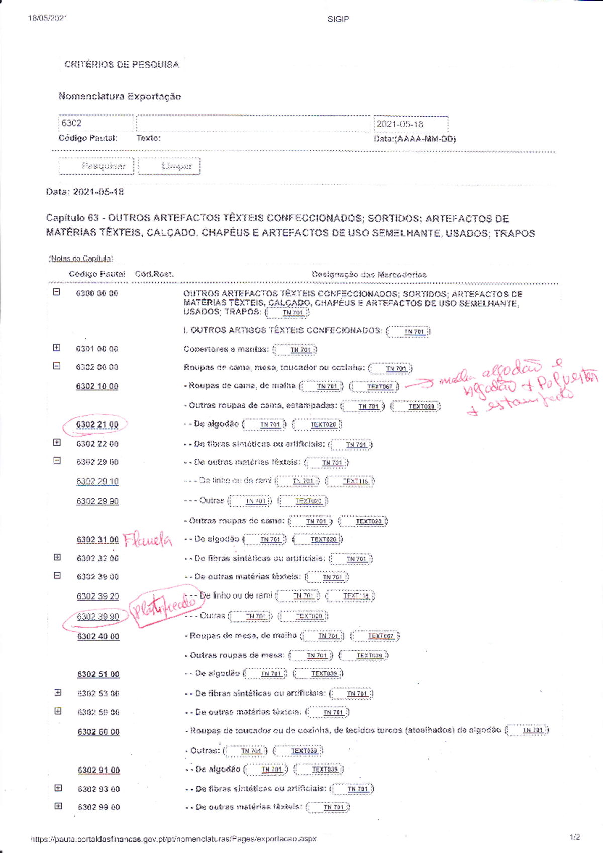 Pauta aduaneira - gsdg - 18t05t2021 SIGIP ËRtTËRg*S mË pESfrãiãSÃ ...