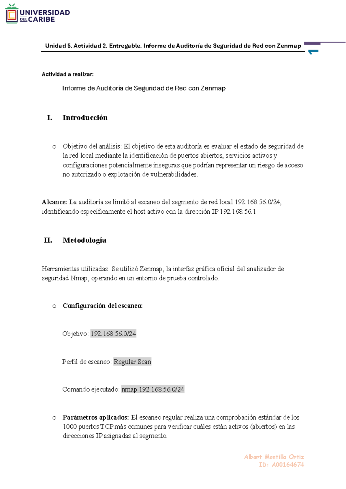 Unidad 5: Actividad 2 - Informe de Auditoría de Seguridad de Red con ...