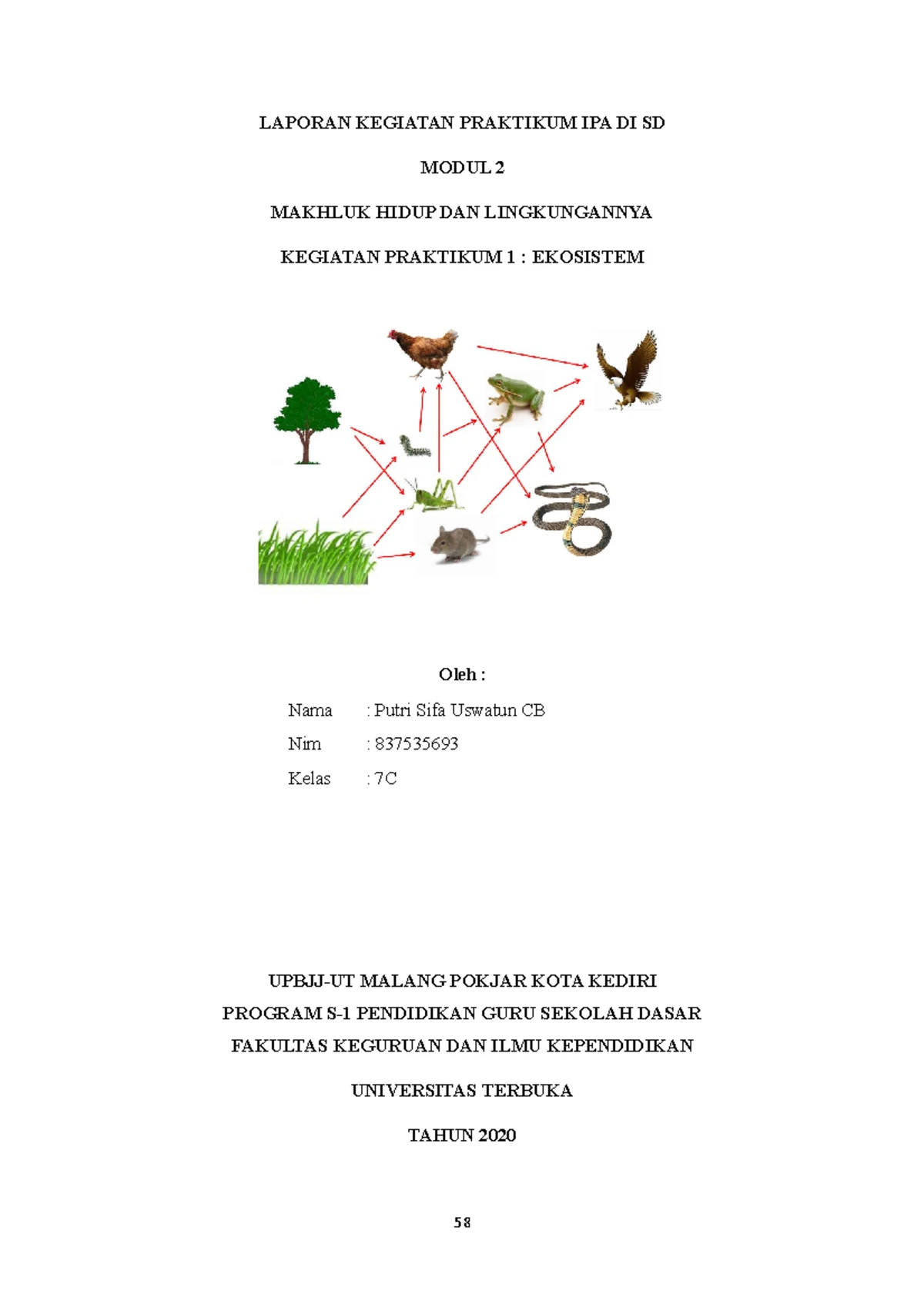 Modul 7 kp 1 - laporan praktikum ipa - LAPORAN KEGIATAN PRAKTIKUM IPA ...
