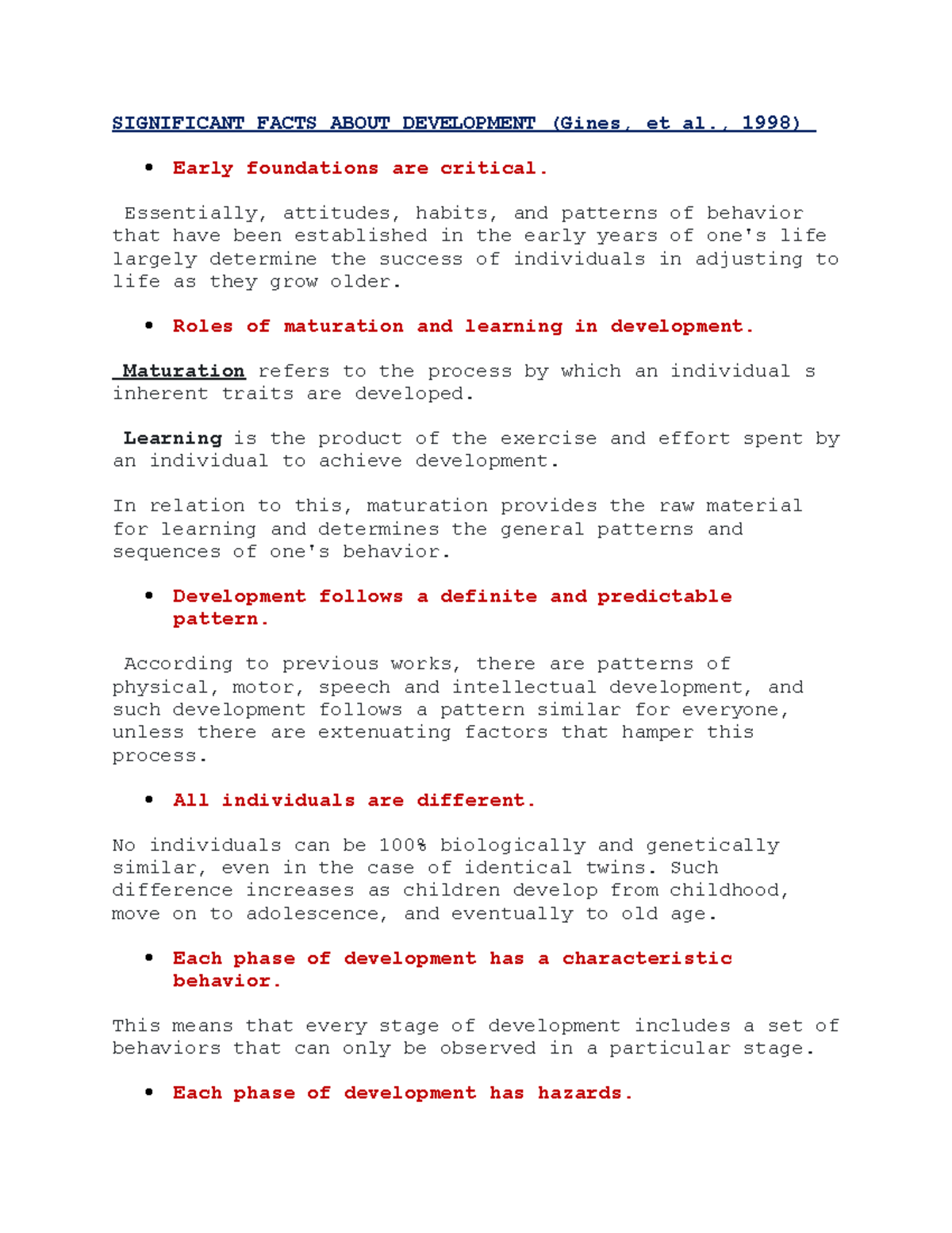 Week 2: Key Insights on Human Development and Its Influencing Factors ...