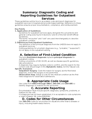 ICD-10-CM Chapter 2: Neoplasms (C00-D49) - Comprehensive Coding Guidelines - Studocu
